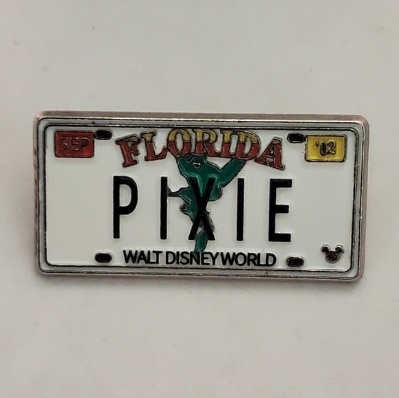 Disney | Accessories | Disney Pin Trading Tinkerbell Florida License ...